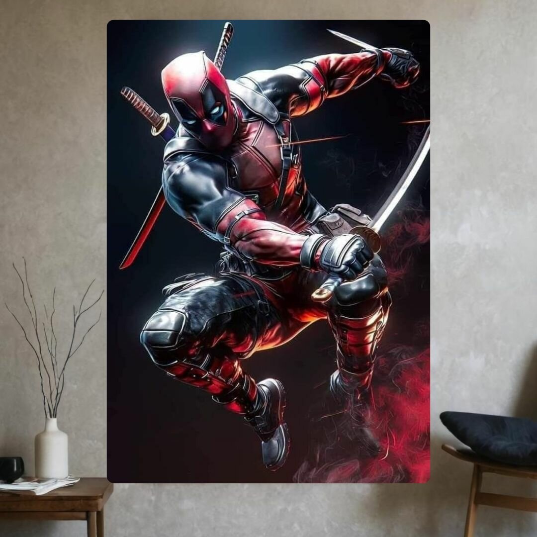Картина на металле Дэдпул