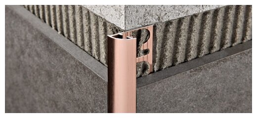 PROJOLLY Алюминиевый профиль цвет медь матовая 12.5 мм. длина 2.7 метра. PROGRESS PROFILES. PJAR 125