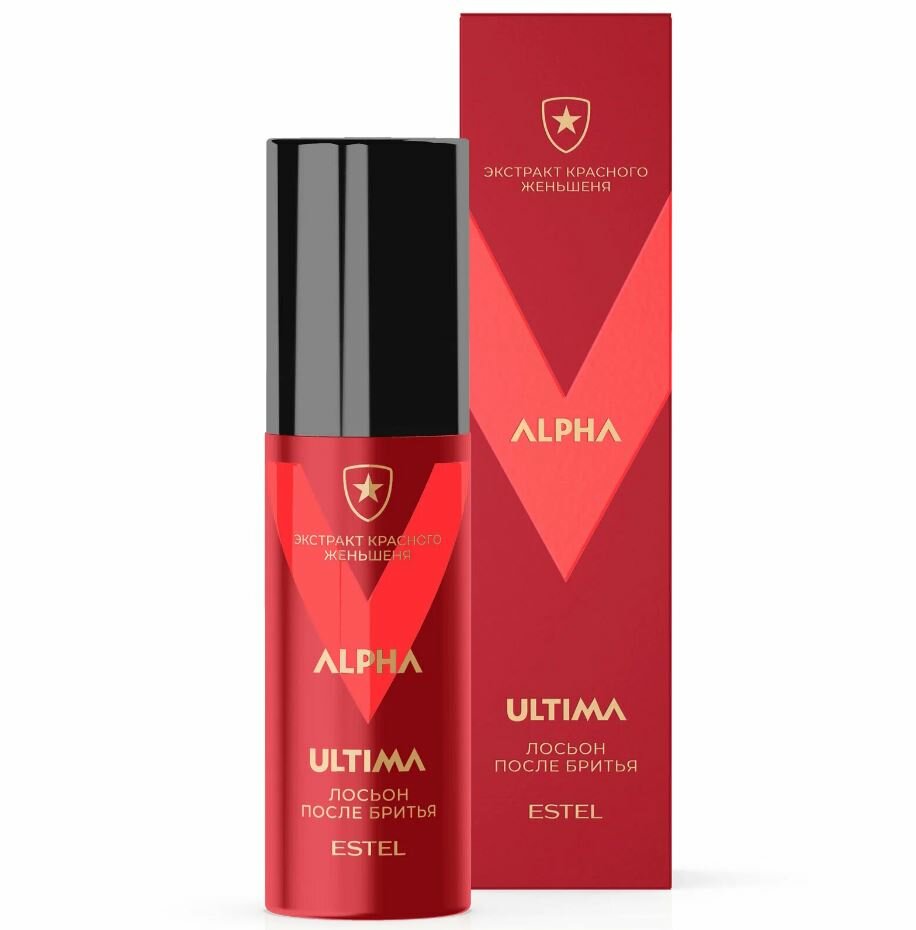 Лосьон ESTEL Alpha Ultima, после бритья, для всех типов кожи, тонизирующий, с экстрактом красного женьшеня