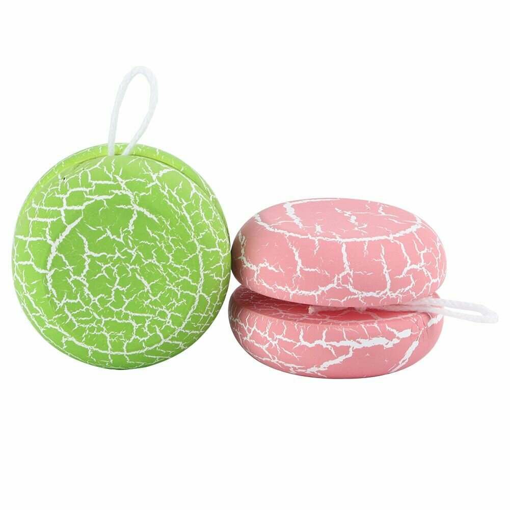 2 деревянных мяча для йо-йо с трещинами для детей, развивающие пространственное мышление, милый образовательный подарочный набор