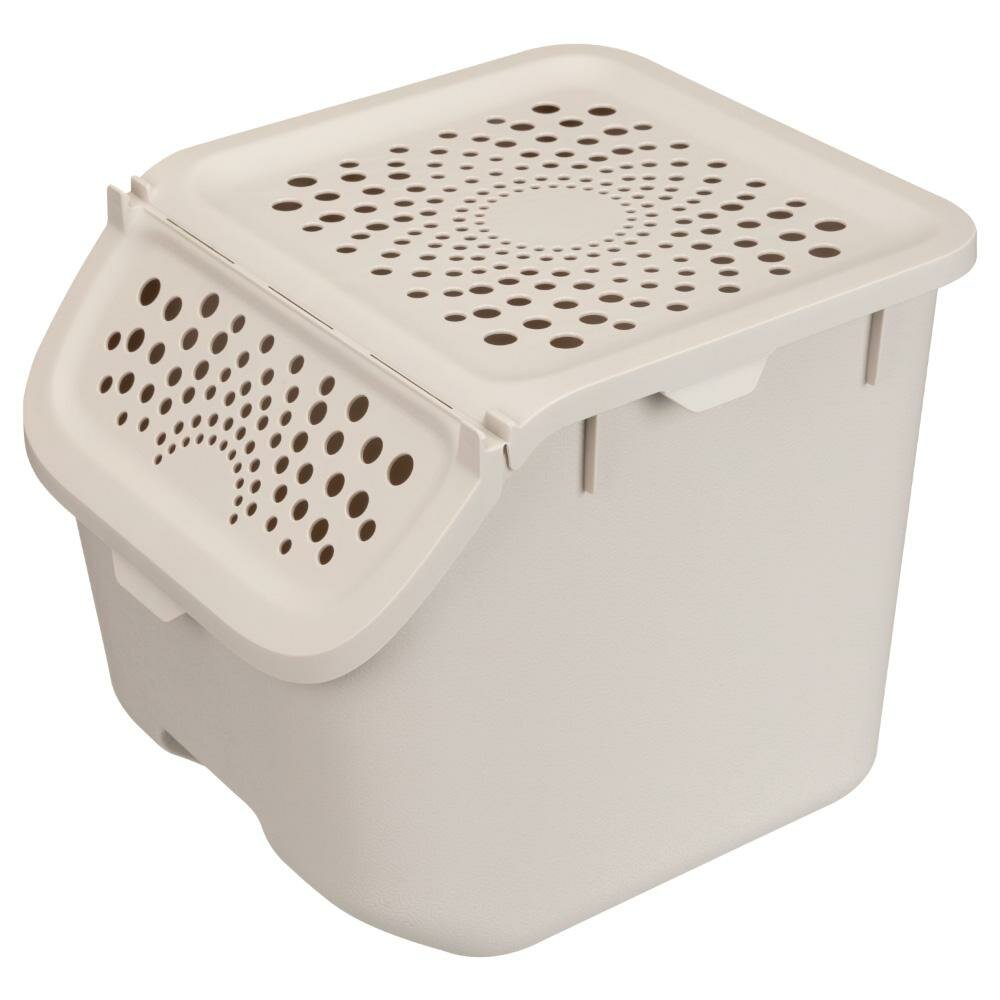 Контейнер для овощей Бытпласт 11,3 л, 275х240х240 мм, цвет светло-бежевый