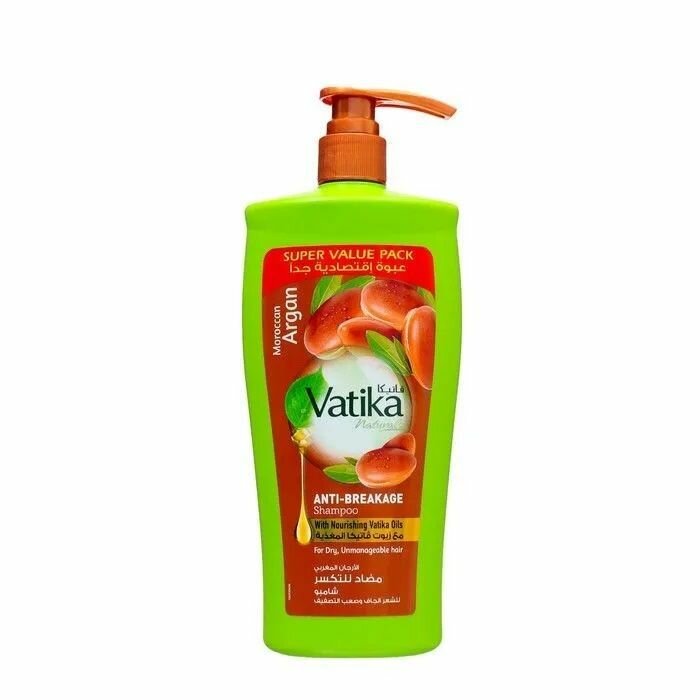 Dabur Vatika Шампунь с аргановым маслом мягкое увлажнение / Argan Anti-breakage Дабур Ватика, 600 мл