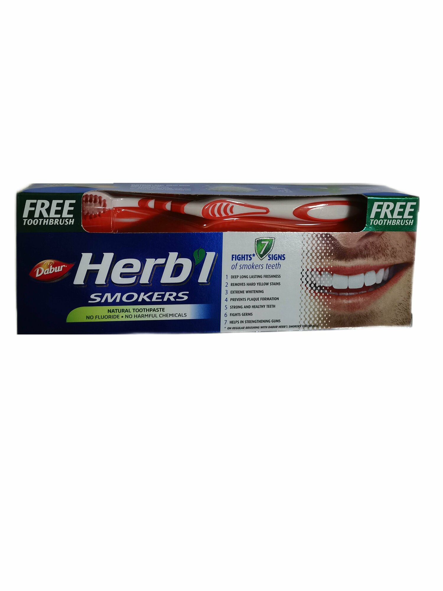 Dabur Herb'l зубная паста SMOKERS Dabur / Дабур зубная паста для курящих, щетка в подарок 150 г.