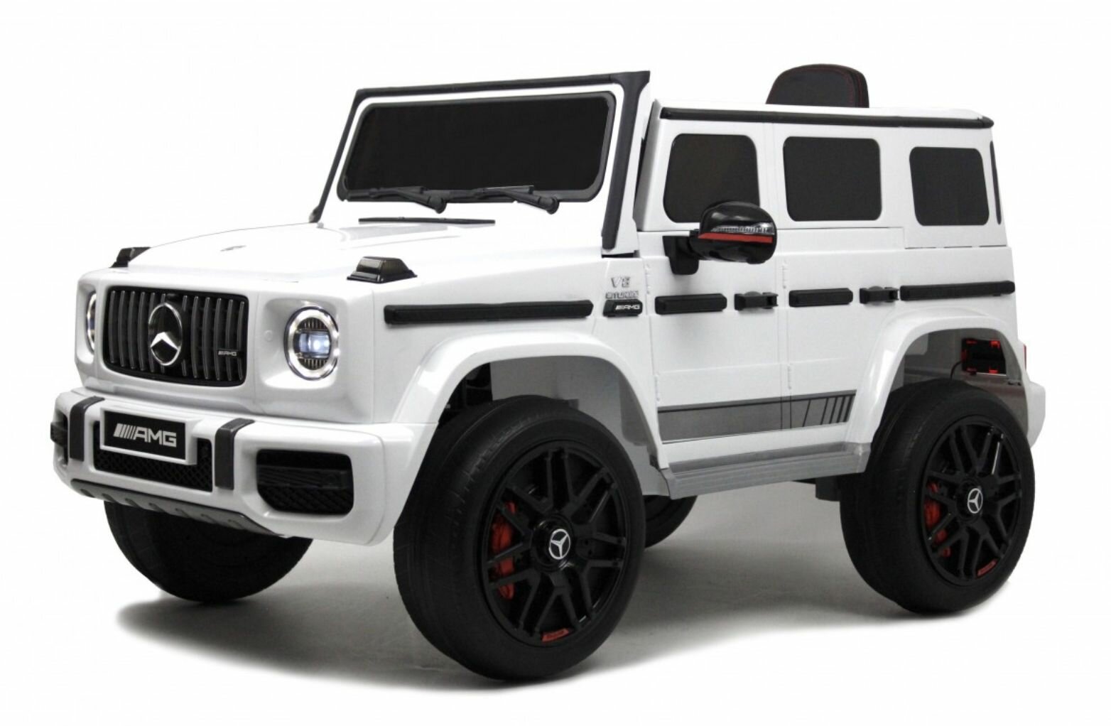 Детский электромобиль Mercedes-Benz G63 4WD (K999KK) белый с дистанционным управлением, полноприводный