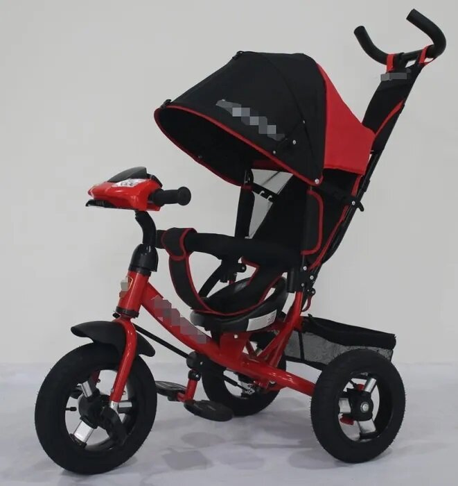 Велосипед трехколёсный Luxmom 5588 (Черно-красный)