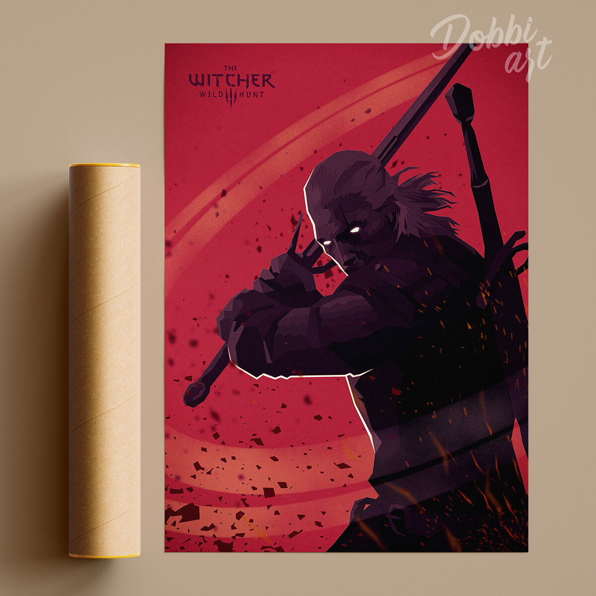 Постер Ведьмак 30х40 см без рамы/ Игра The Witcher 3 Сериал Геральт