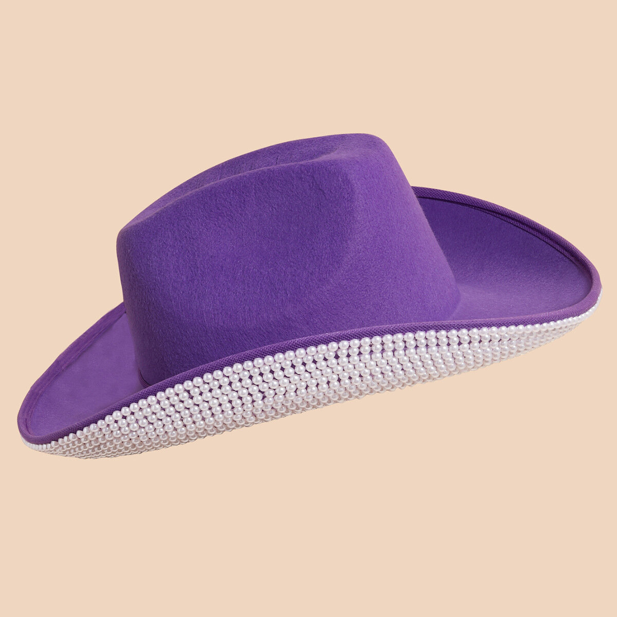 Шляпа "Европа и Соединенные Штаты", фиолетовая, шерстяная