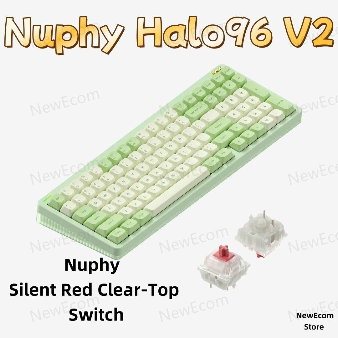 Беспроводная механическая клавиатура Nuphy Halo96 V2 Silent Red Clear-Top Switch, Mojito