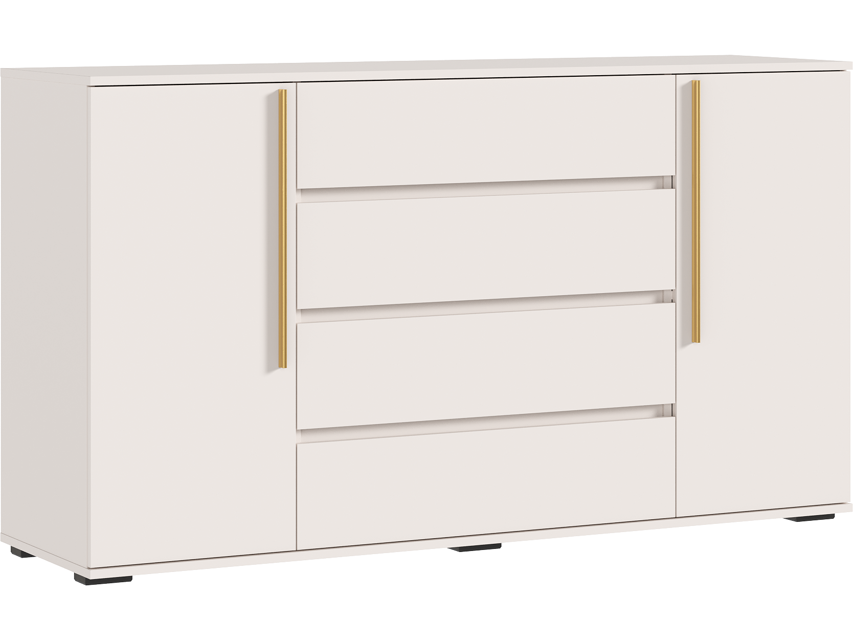 Комод 2 двери 4 ящика (1600), в современном стиле, Кашемир (золото)
