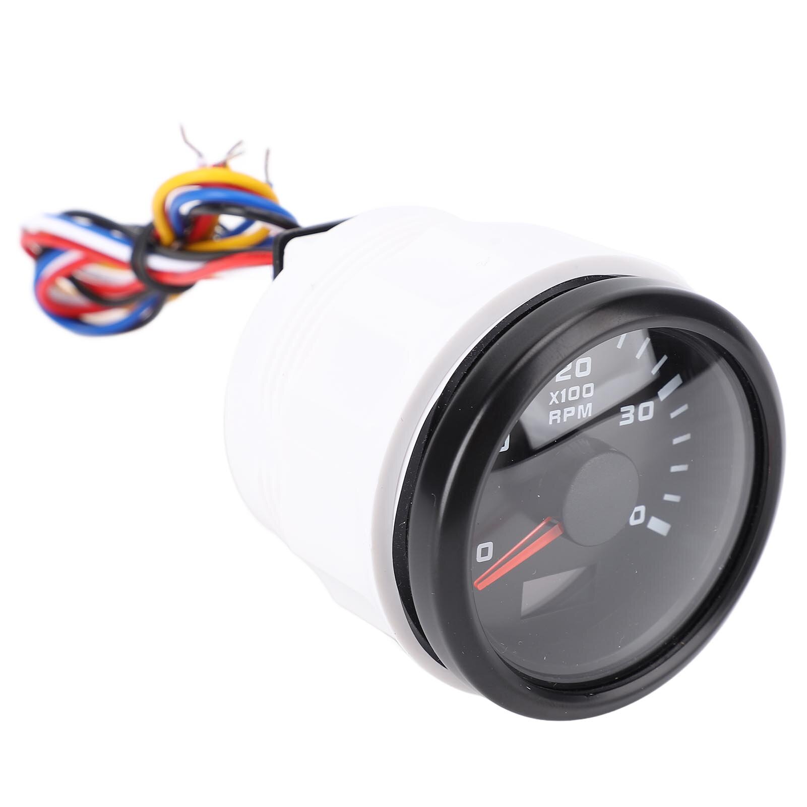 52 мм двигатель 4000 об/мин тахометр датчик с счетчиком моточасов 7 цветов подсветки для грузовика тягача автомобиля автофургона лодки DC 9 до 32 В черный циферблат черная крышка CX6225B
