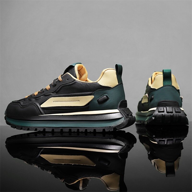 Мужская осенняя обувь 2025 года, новый стиль, дышащая, повседневная, спортивная обувь, нескользящая, мягкая подошва, белые туфли, модные мужские туфли для папы