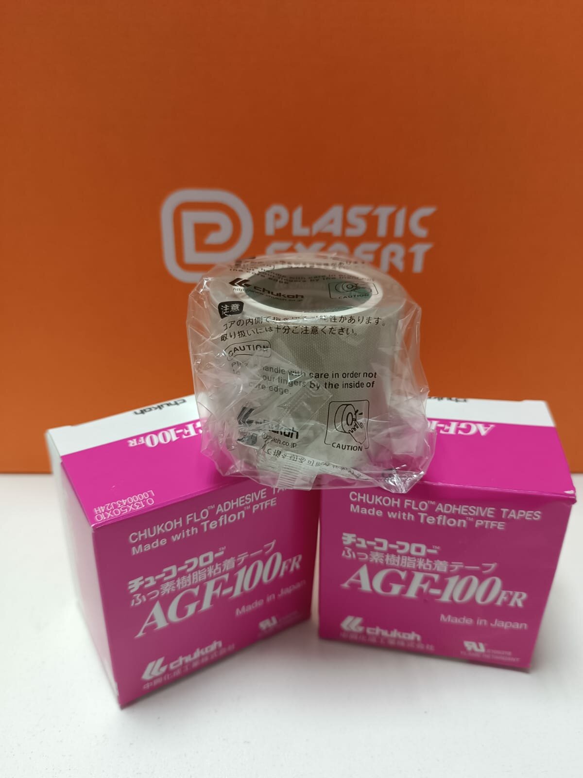 Тефлон в рулоне CHUKOH FLO 100%, AGF-100FR x 50 мм x 10 м CHUKOH FLO™ADHESIVE TAPES Made with Teflon™ PTFE