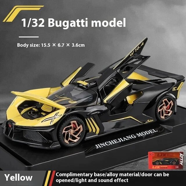 Маisto Bugatti Bolide 1:32 металлический суперкар со звуком и светом