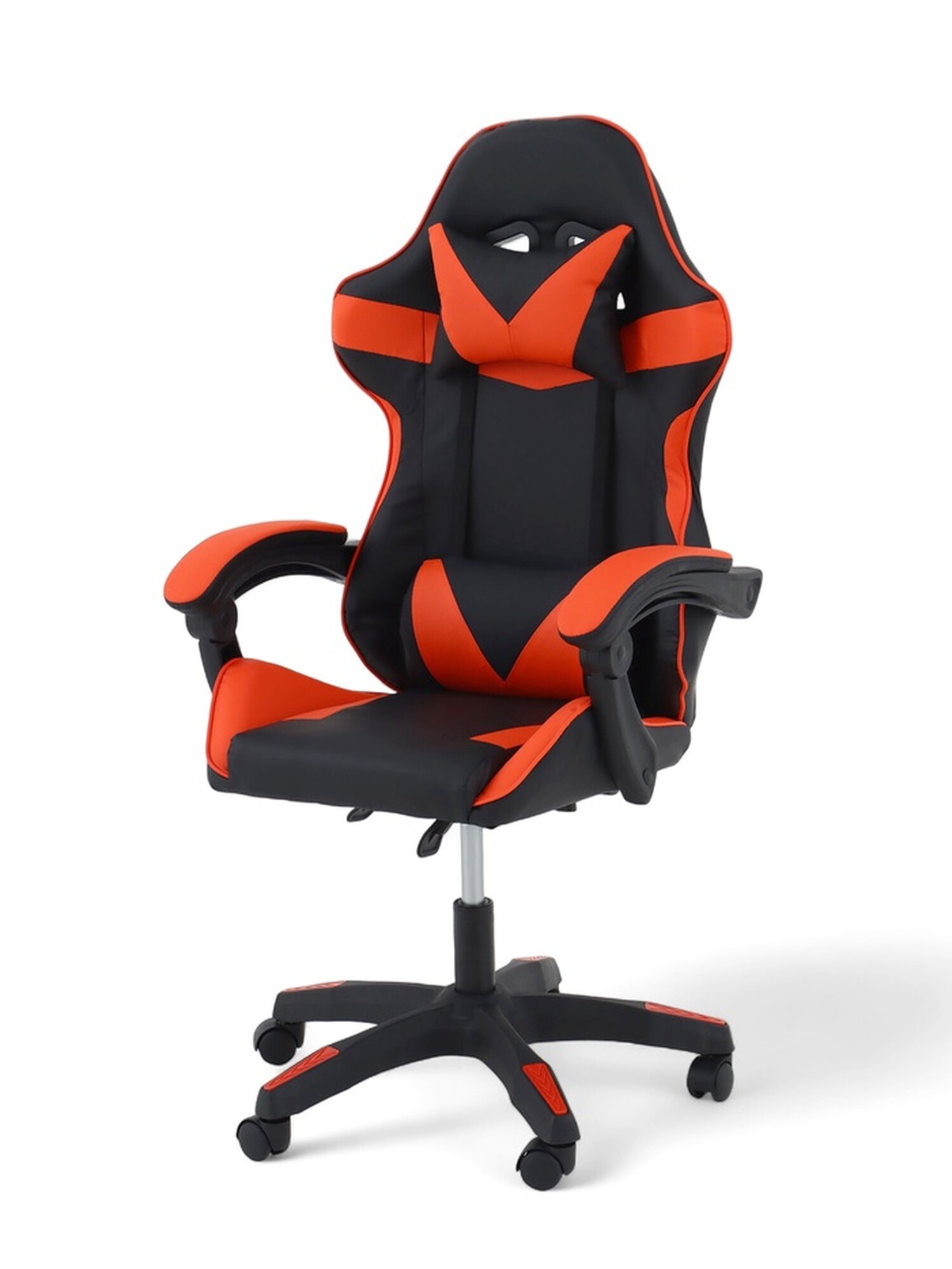 Кресло игровое «Клик Мебель», на колёсиках, экокожа, цвет чёрный/красный