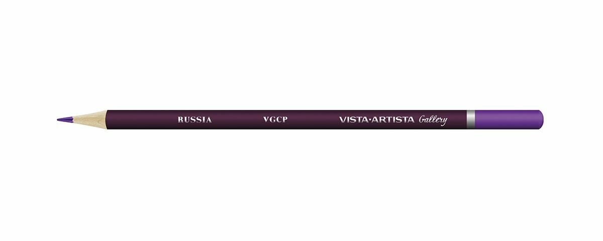 Карандаш 6 штук цветной художественный "VISTA-ARTISTA" "Gallery" VGCP заточенный 409 Фиолетовый (Violet)