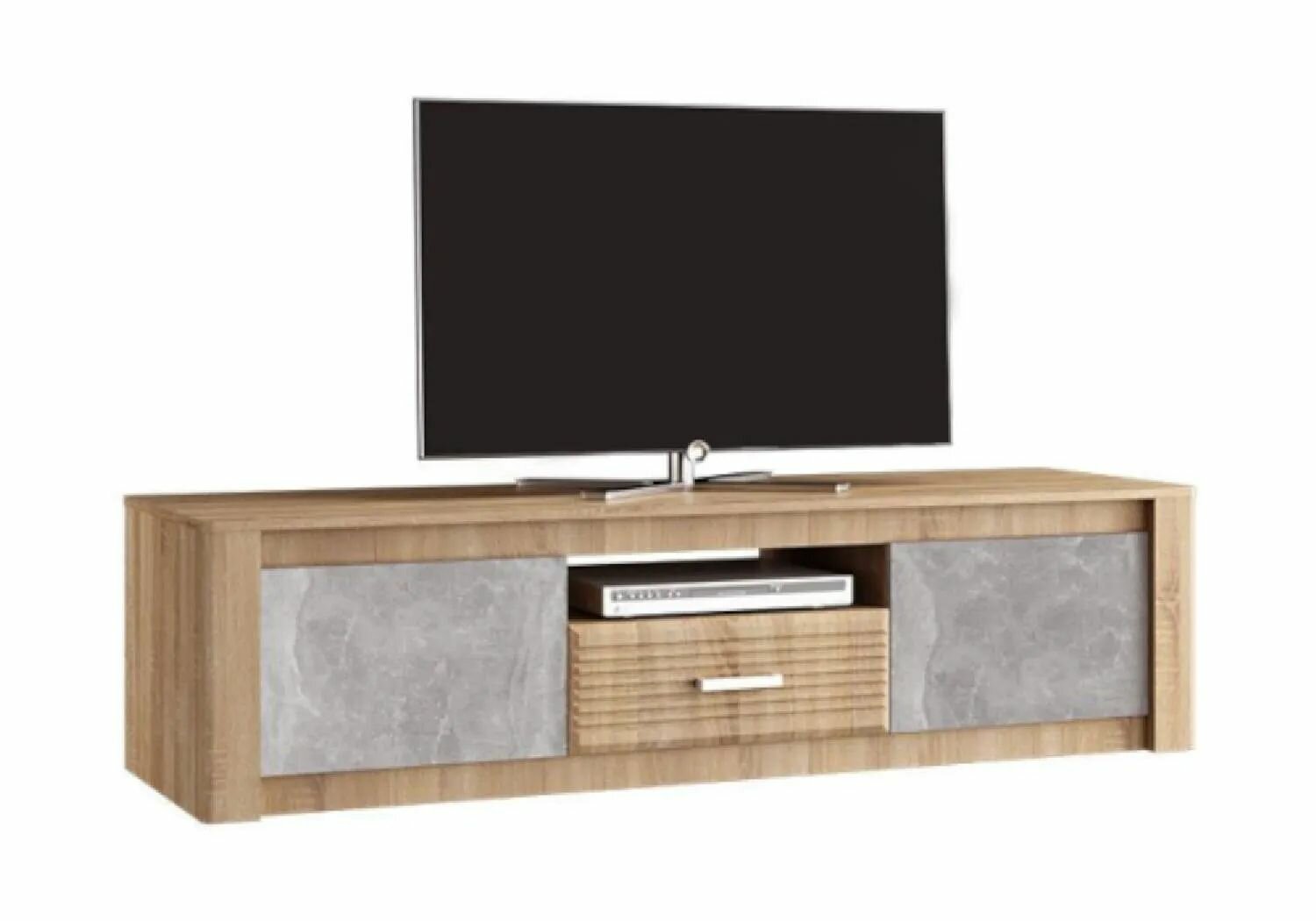 Тумба под телевизор Терра (Бетон темный/дуб сонома, сонома)