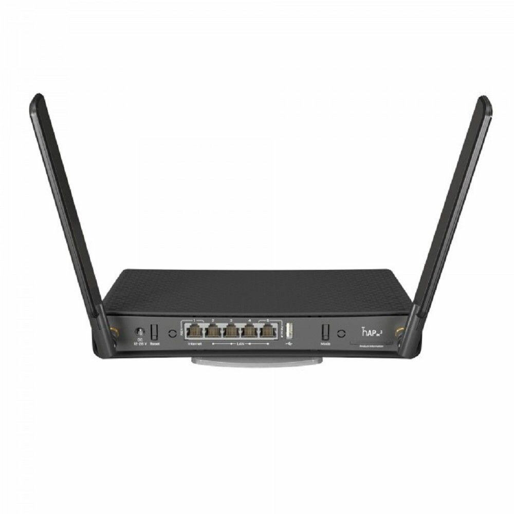 Wi-Fi Роутер Mikrotik hAP ac3 RBD53iG-5HacD2HnD гигабитный, АС1200, 3xRJ45 1Гбит/с, 1xRJ45+PoE IN, 1xRJ45+PoE OUT, 1xUSB с поддержкой 3G/4G модемов, двухдиапазонный