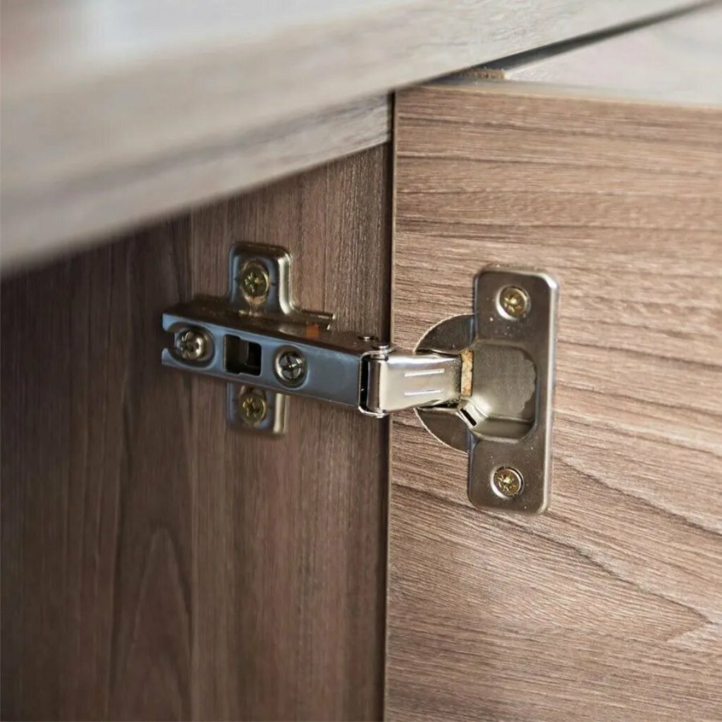 Петля внутренняя мебельная, StahlBuro, 1111 Clip-On, 15 908, с доводчиком, 2 штуки, хром