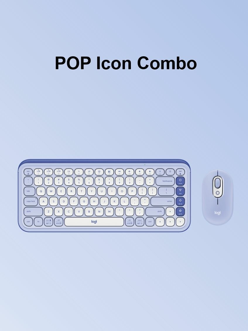 Комбинированный набор клавиатуры и мыши Logitech POP Icon Combo