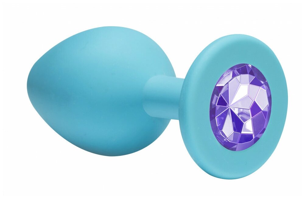 Анальная пробка Lola games Emotions Cutie Small Turquoise light purple crystal