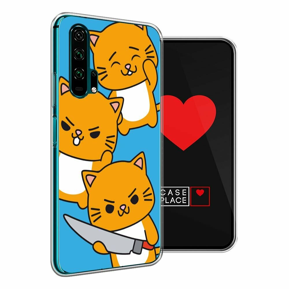 Чехол на Honor 20 Pro / Хонор 20 Про с принтом "Опасные котики" — фото 1