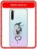 Чехол на Xiaomi Redmi Note 8T / Сяоми Редми Нот 8Т с принтом Монохромная змея ри...