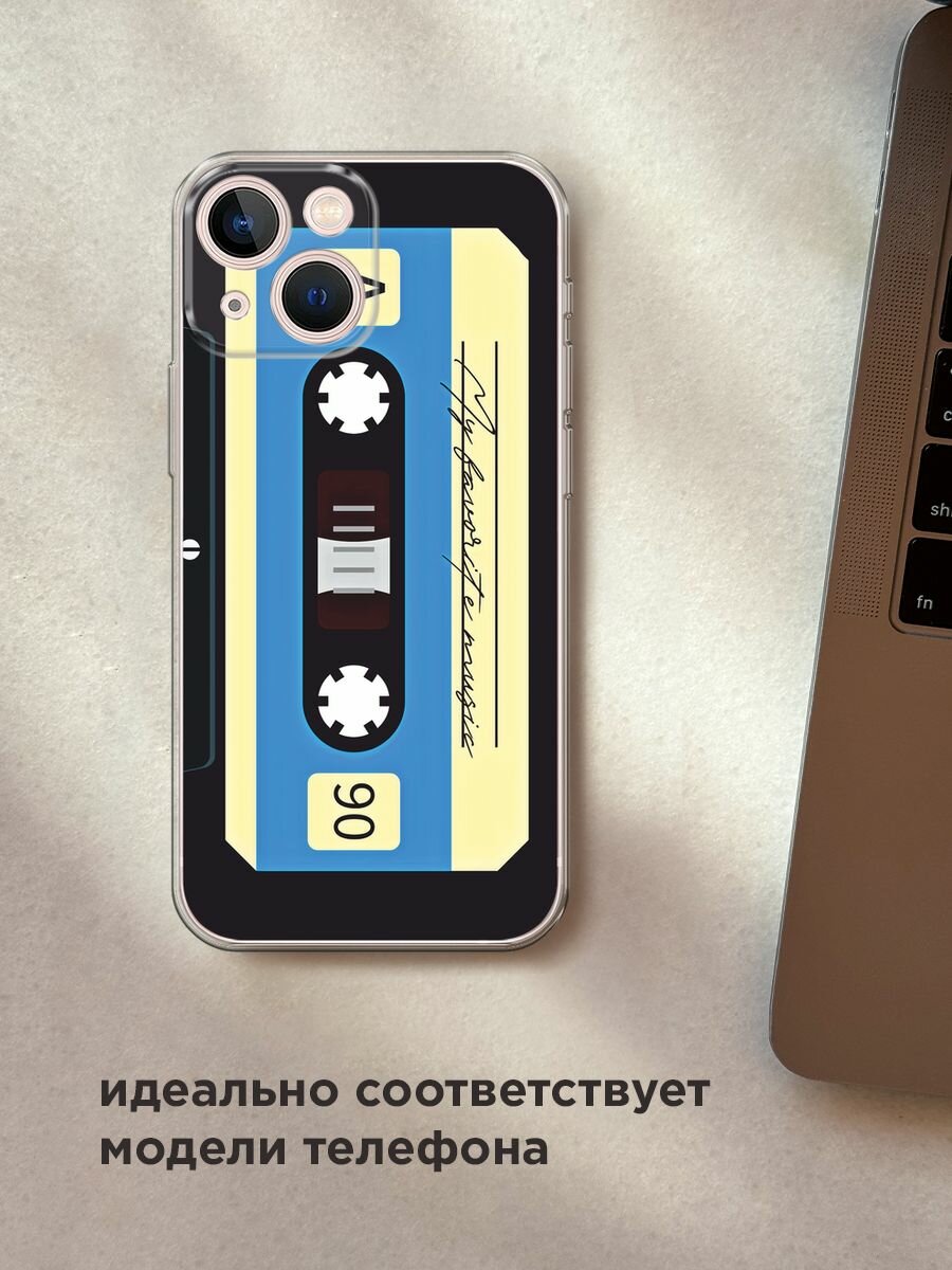 Чехол на Apple iPhone 13 mini / Айфон 13 мини с принтом "Темная кассета" — фото 1