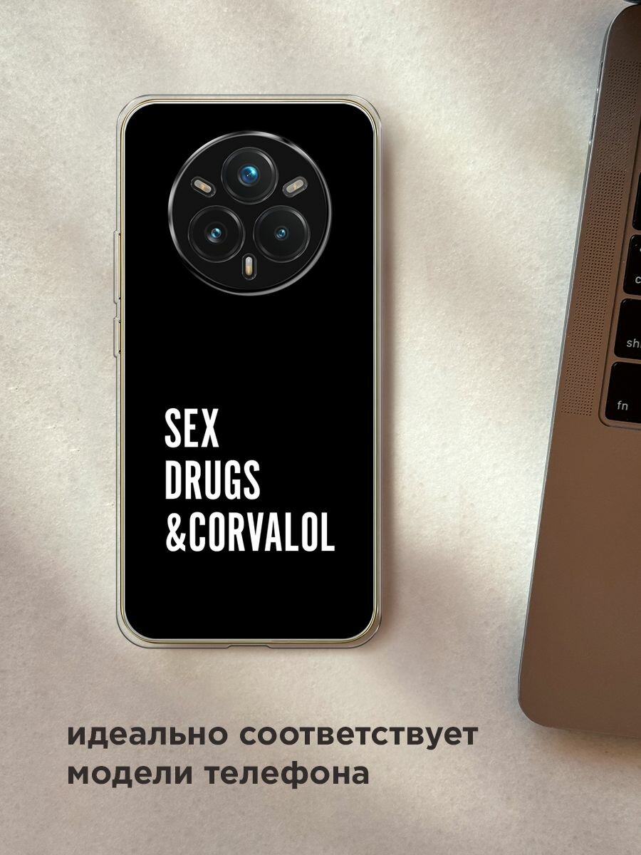 Чехол на Realme 14 Pro+ / Реалми 14 Про+ с принтом "Corvalol" — фото 1