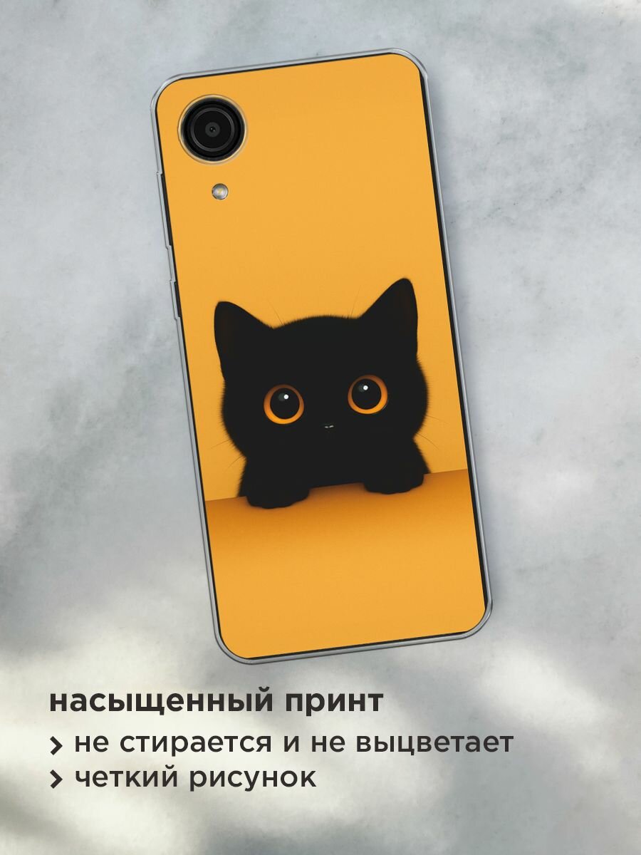 Чехол на Samsung Galaxy A03 Core / Самсунг Галакси А03 Core с принтом "Контрастный котик" — фото 1