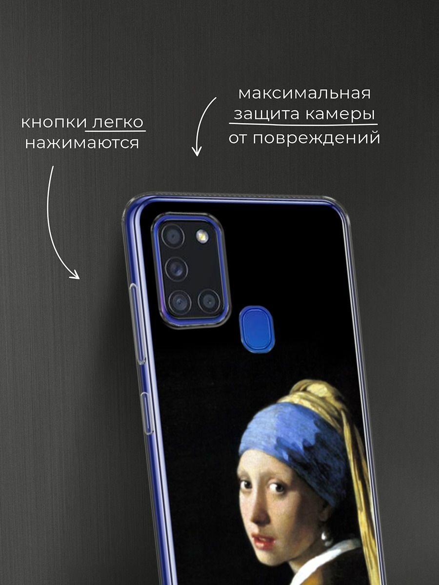 Чехол на Samsung Galaxy A21s / Самсунг Галакси A21s с принтом "Девушка с жемчужной сережкой" — фото 1
