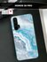 Чехол на Honor 20 Pro / Хонор 20 Про с принтом "Нежно-голубой мрамор"