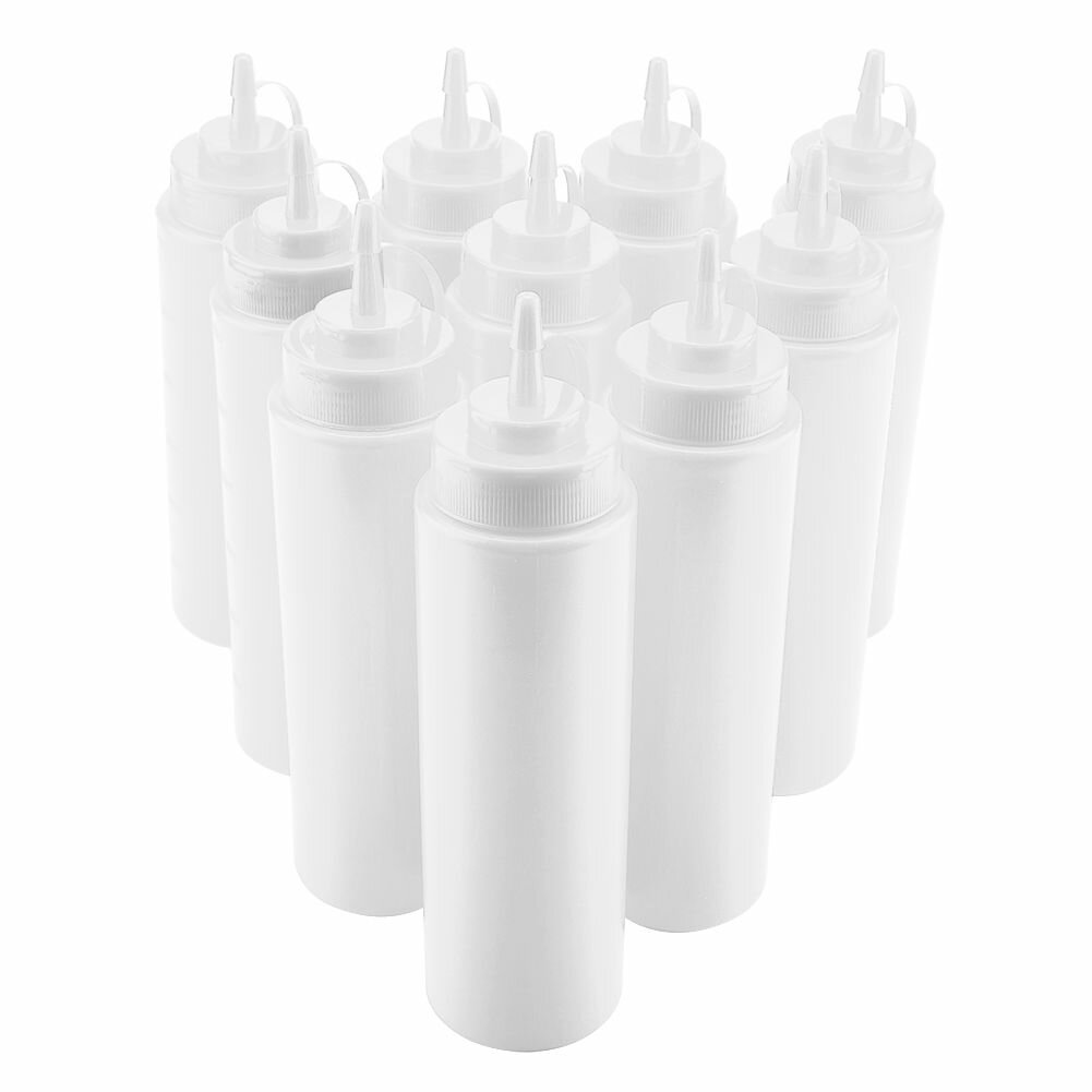 Пластиковый дозатор для соусов 720 мл, 10 шт. в наборе, для масла, уксуса, сливок