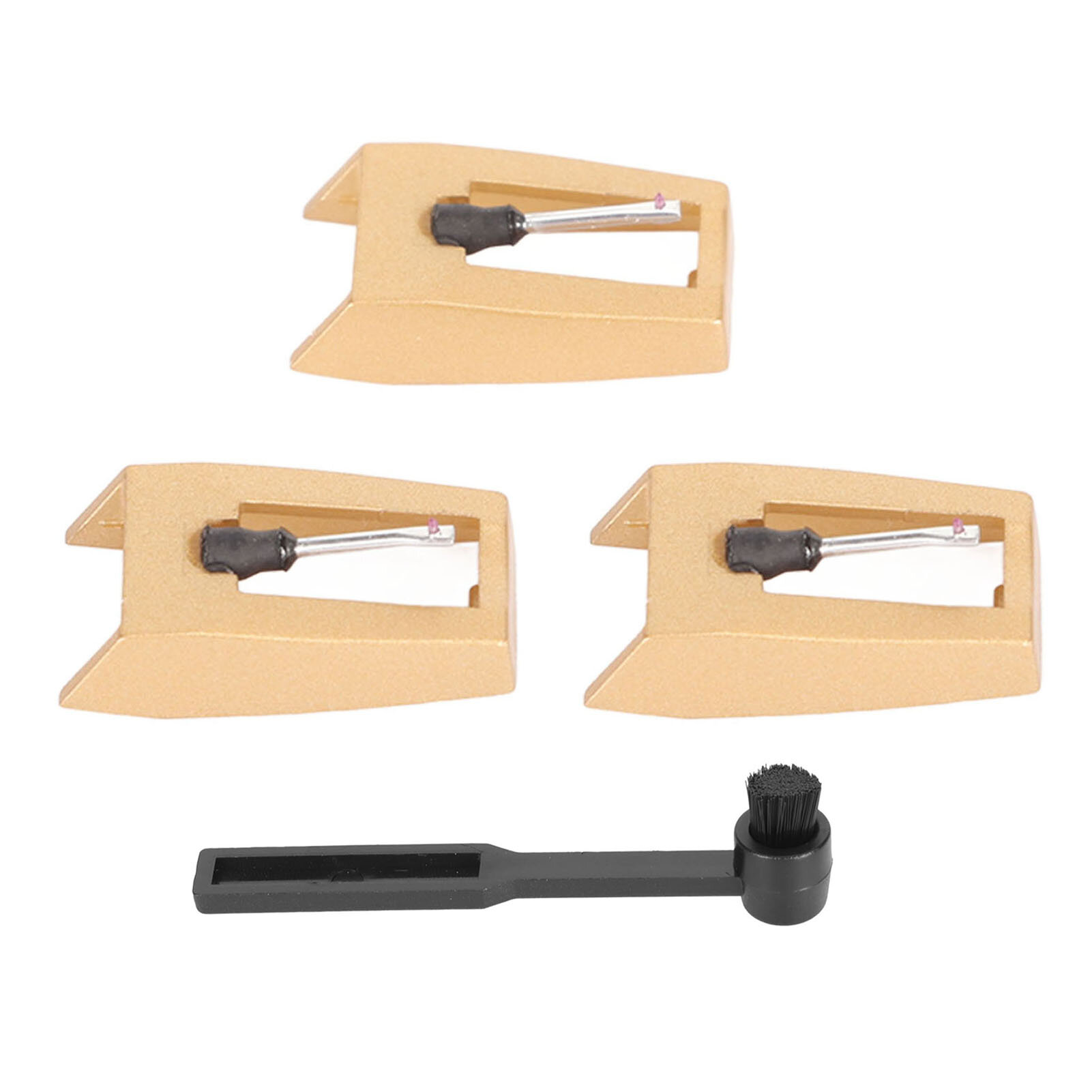 3 сменные иглы для проигрывателя виниловых пластинок с щеточкой для чистки, совместимые с проигрывателями Crosley Victrola ION