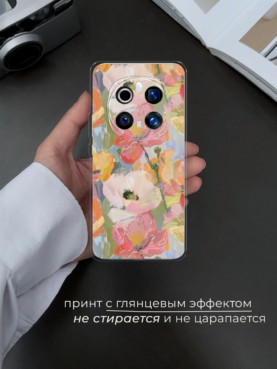 Чехол на Honor Magic 7 Pro / Хонор Мэджик 7 Про с принтом "Акварельные анемоны" — фото 1