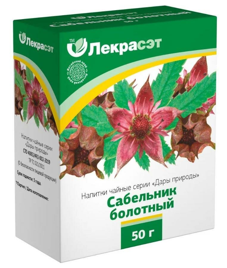 Чайный напиток Лекра-СЭТ измельченный сабельник и корни, 50 г