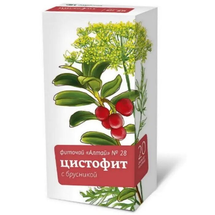 Фиточай Алтайский кедр Алтай № 28 "Цистофит с брусникой", 20 пакетиков