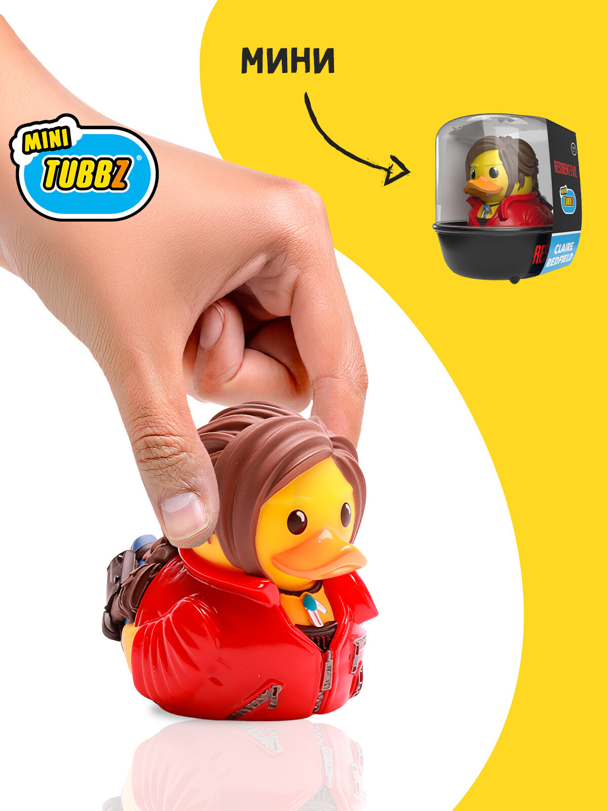 Фигурка-утка Tubbz Resident Evil Claire Redfield (Mini), 5 см