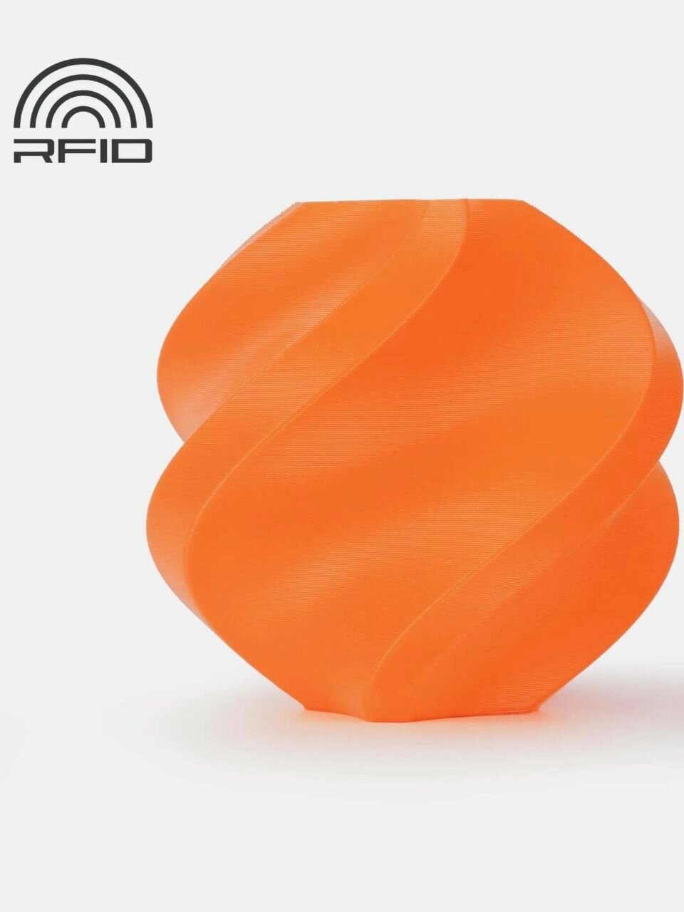 Филамент PETG Basic/HF Orange (оранжевый), пластик Bambu Lab для 3D принтера 1 кг, на катушке