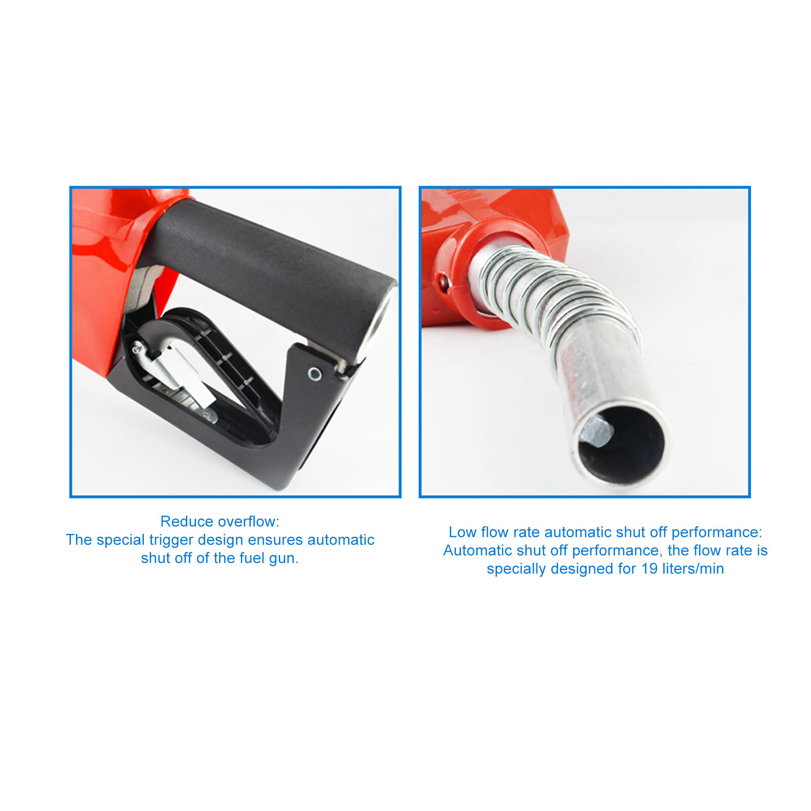 Заправочная форсунка-дозатор с автоматическим отключением, резьба 25 мм, 19 л/мин, 0,20 МПа для дизельного керосина