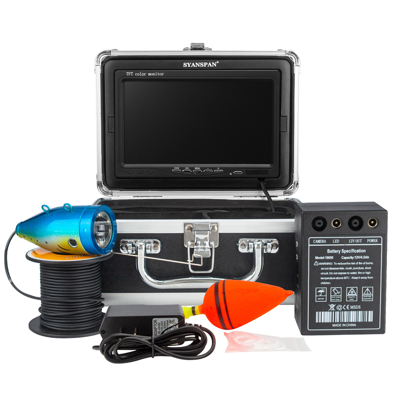 7 -дюймовый 1200TVL подводной рыбацкой камеры Fisher Finder 12 белые светодиодные лампы 15 м для рыбалки в ледяной