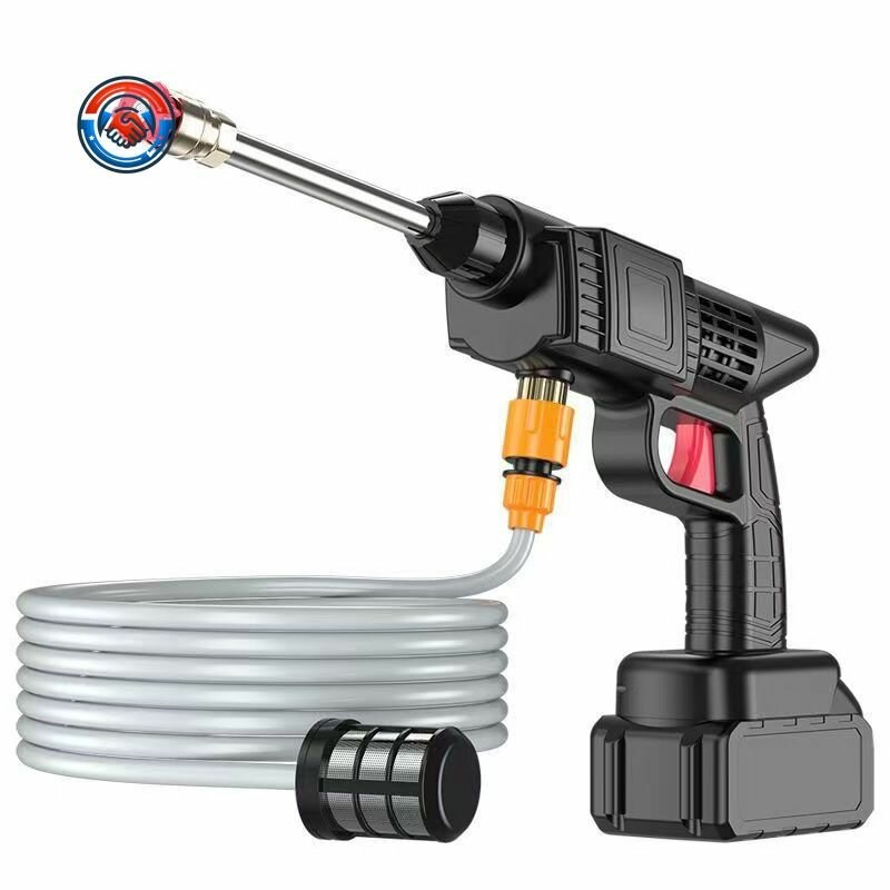 Автомобильная мойка высокого давления аккумуляторная, портативная минимойка для кузова и колёс, компактная мойка без сети для дачи и гаража