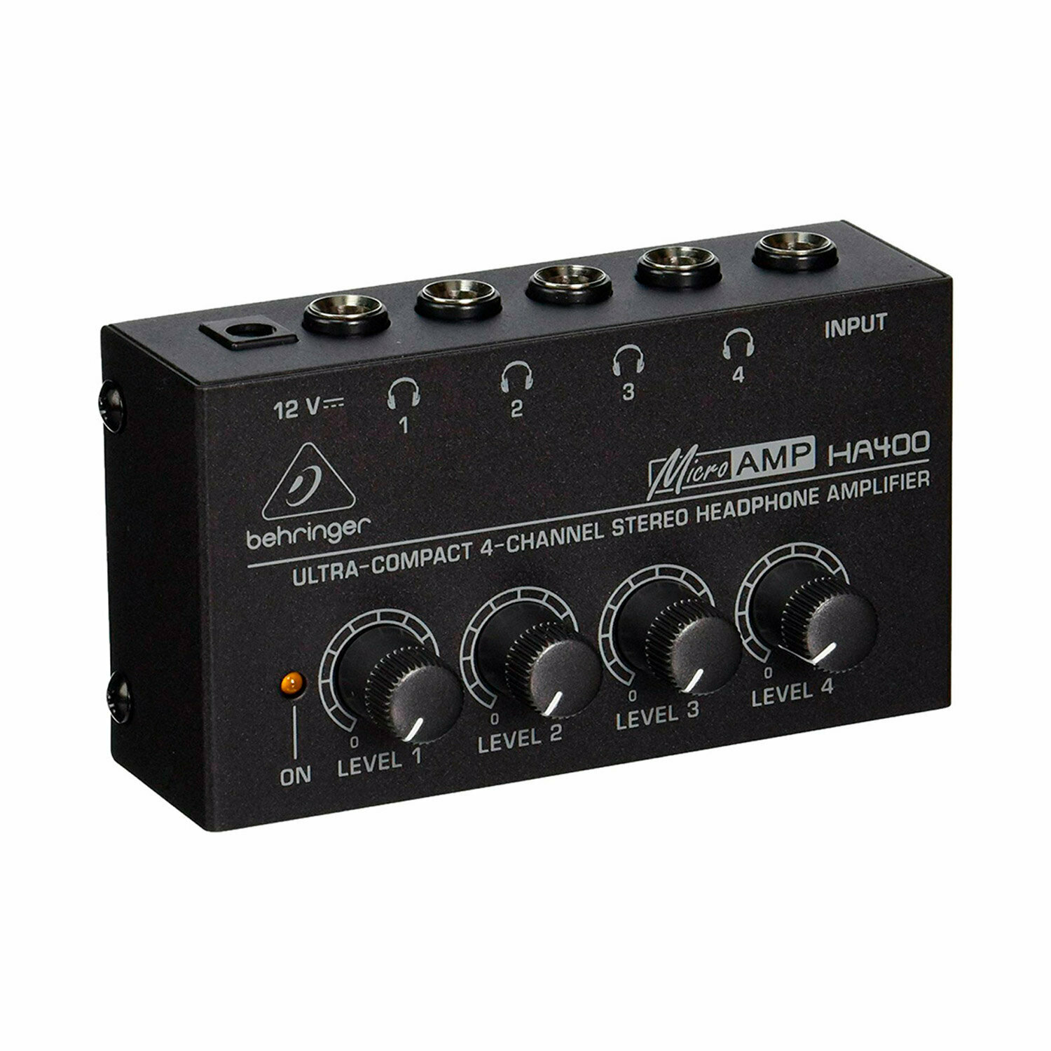 BEHRINGER HA400 компактный 4-канальный усилитель для наушников с раздельными регулировками уровня выходов