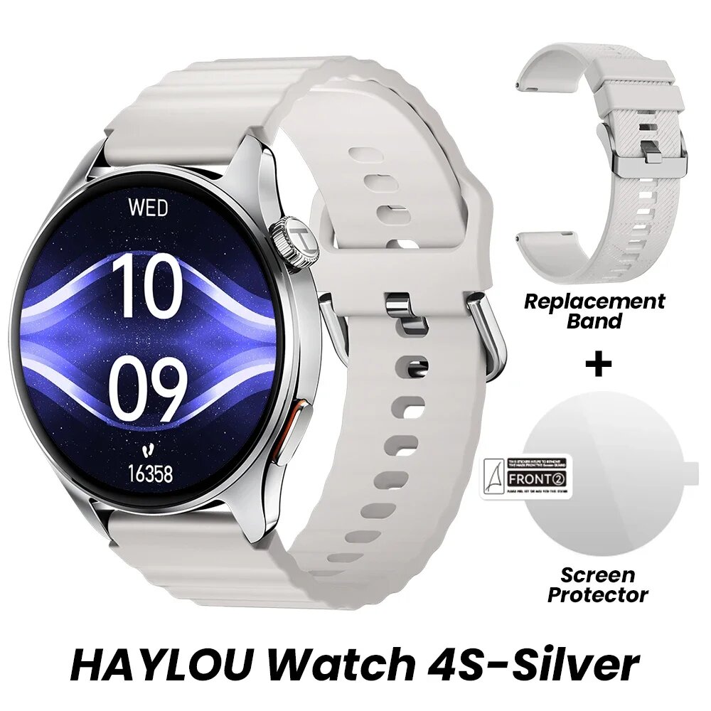 HAYLOU 4S GPS Smart Watch Men 1.43in AMOLED Display 5 Satellite GPS Positioning Fitness Tracker Bluetooth Phone Calls Smartwatch
