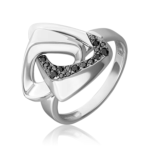 Кольцо, серебро, 925 проба, фианит