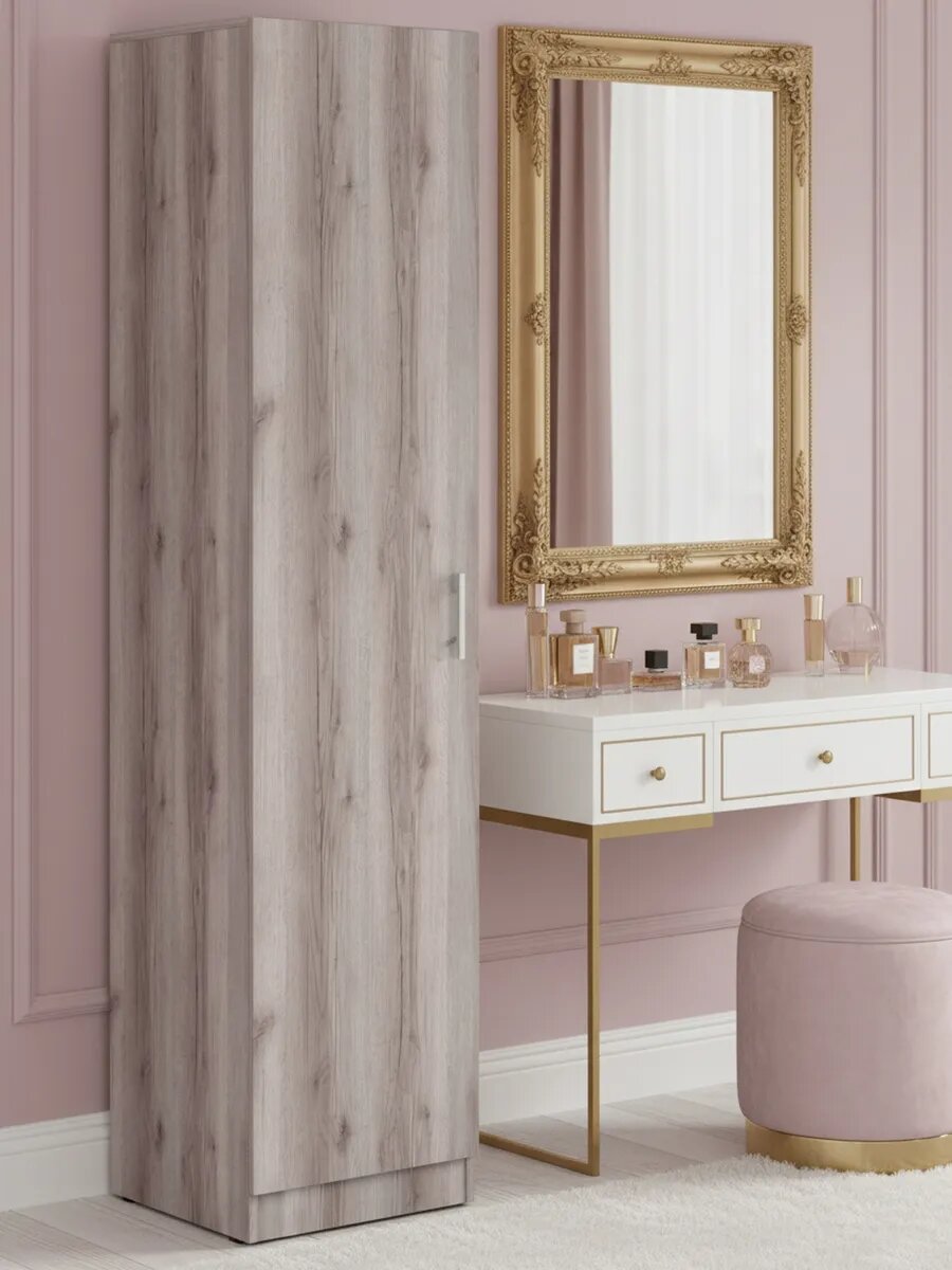 Деревянный распашной шкаф пенал FRESTER с полками в прихожую спальню, от производителя