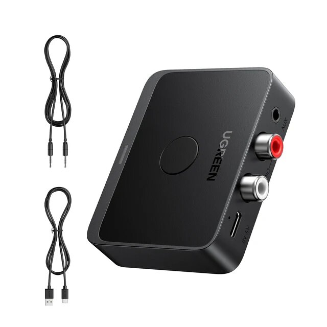 Bluetooth-адаптер 6.0 Ugreen BT505, Jack 3.5мм, 2RCA, черный