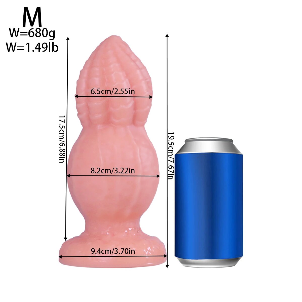 10 см огромная анальная пробка, анальная пробка, фаллоимитатор, большой 2 бусины, flesh-colored-M