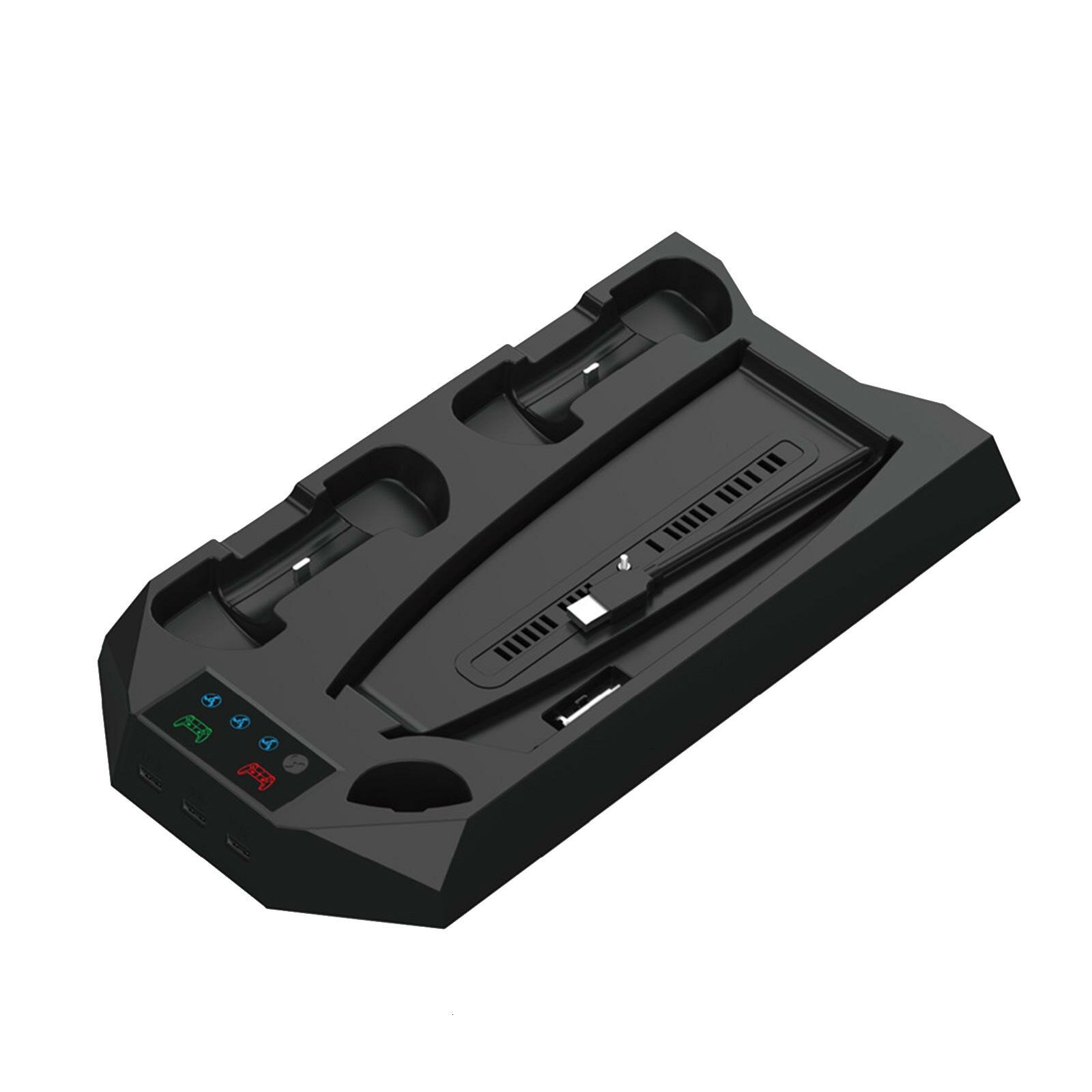 Охлаждающая подставка с вентилятором и светодиодным дисплеем, Черный