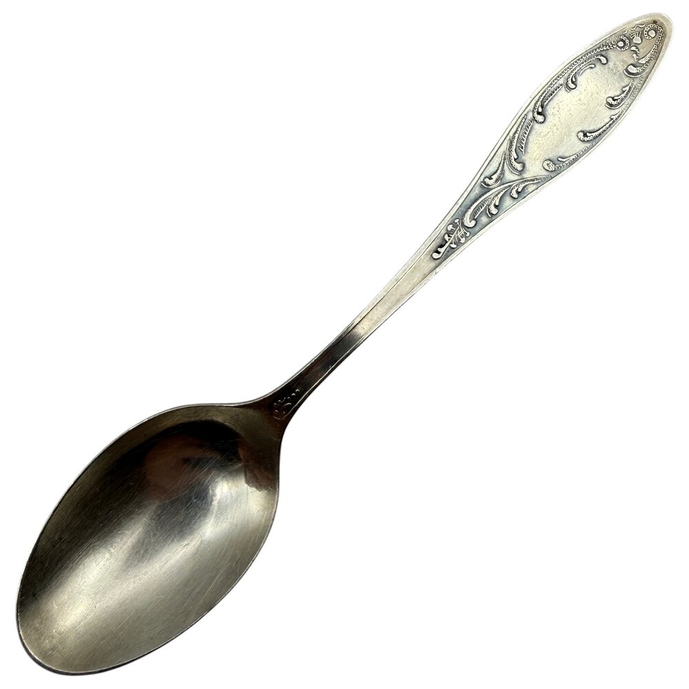 Ложка чайная "Пламя", 14 см, МНЦ, 1962-1991 гг, Оленегорский мехзавод, СССР