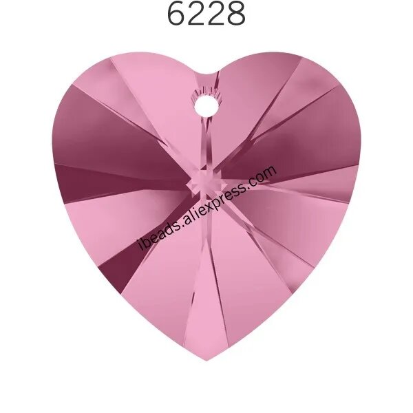 Подвеска Swarovski XILION сердце из хрусталя Розовый, 10.3x10mm (1 piece), Light Rose 223
